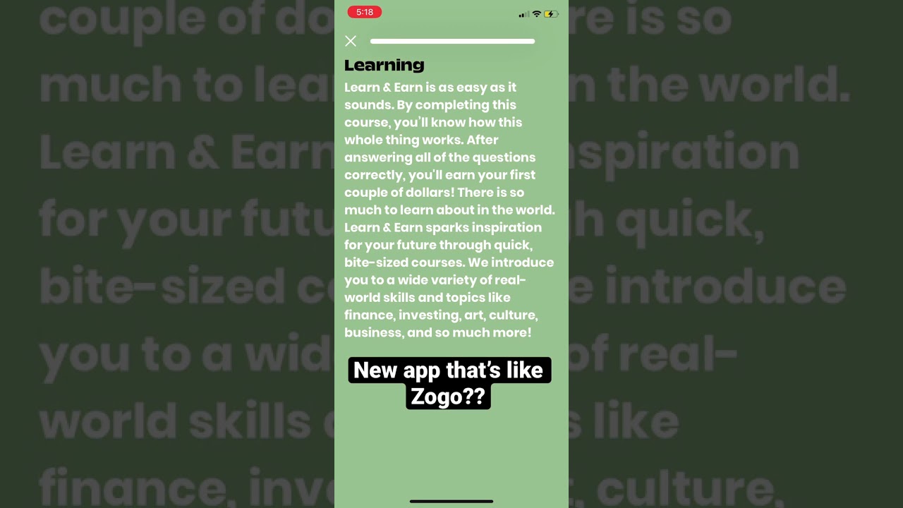 NEW APP LIKE ZOGO? “Learn to Earn” - YouTube
