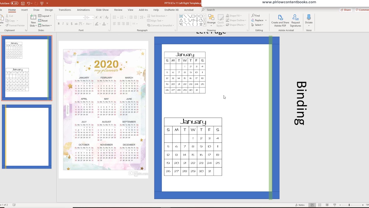 Create month calendar in PowerPoint - PLR - KDP Ready - YouTube