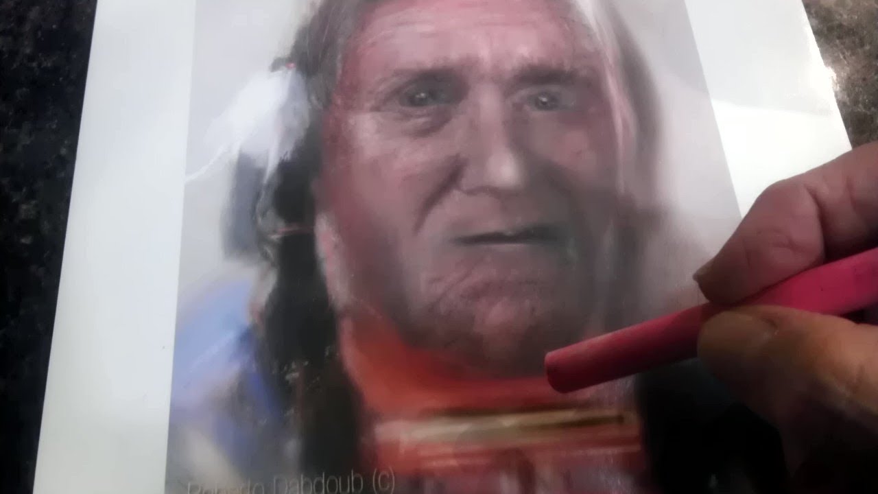 A Native American Chalk Drawing: Step -By- Step Photo-Realistic (HD ...