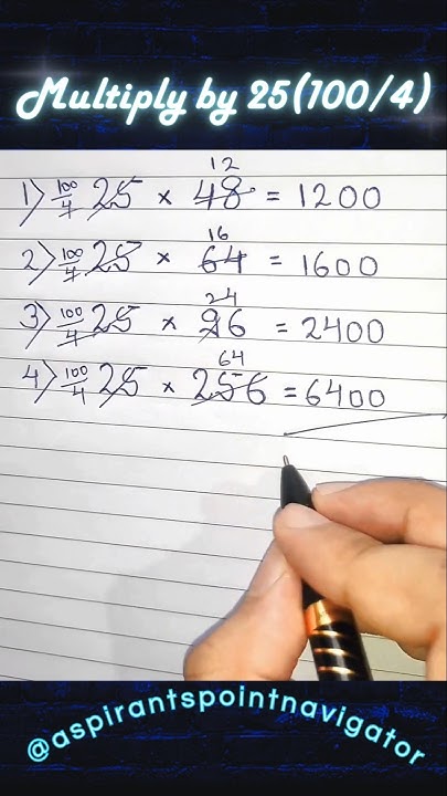 Multiply by 25 in 2 Seconds (Math Tricks) #mathstricks #education #mathematics #memes #viral ...