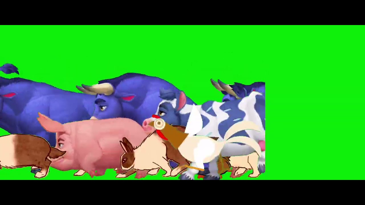 Derek The Sheep Stampede (V3) Green Screen - YouTube