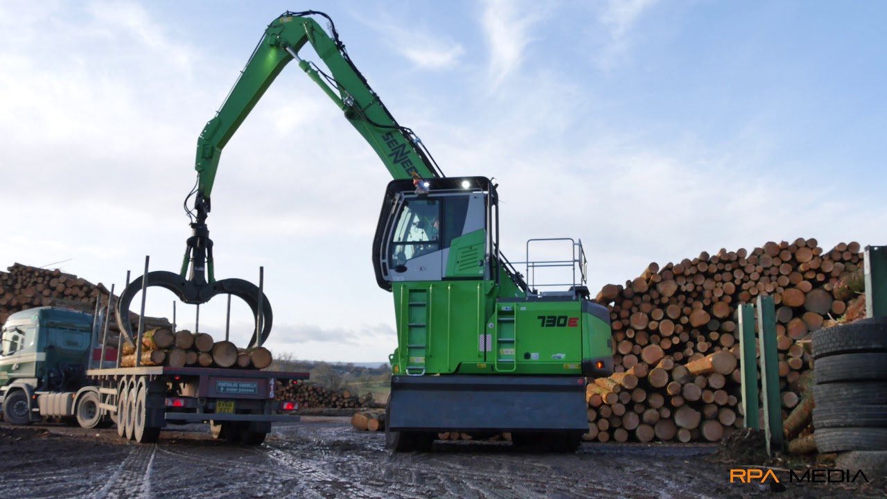 Sennebogen 730E timber handler - YouTube