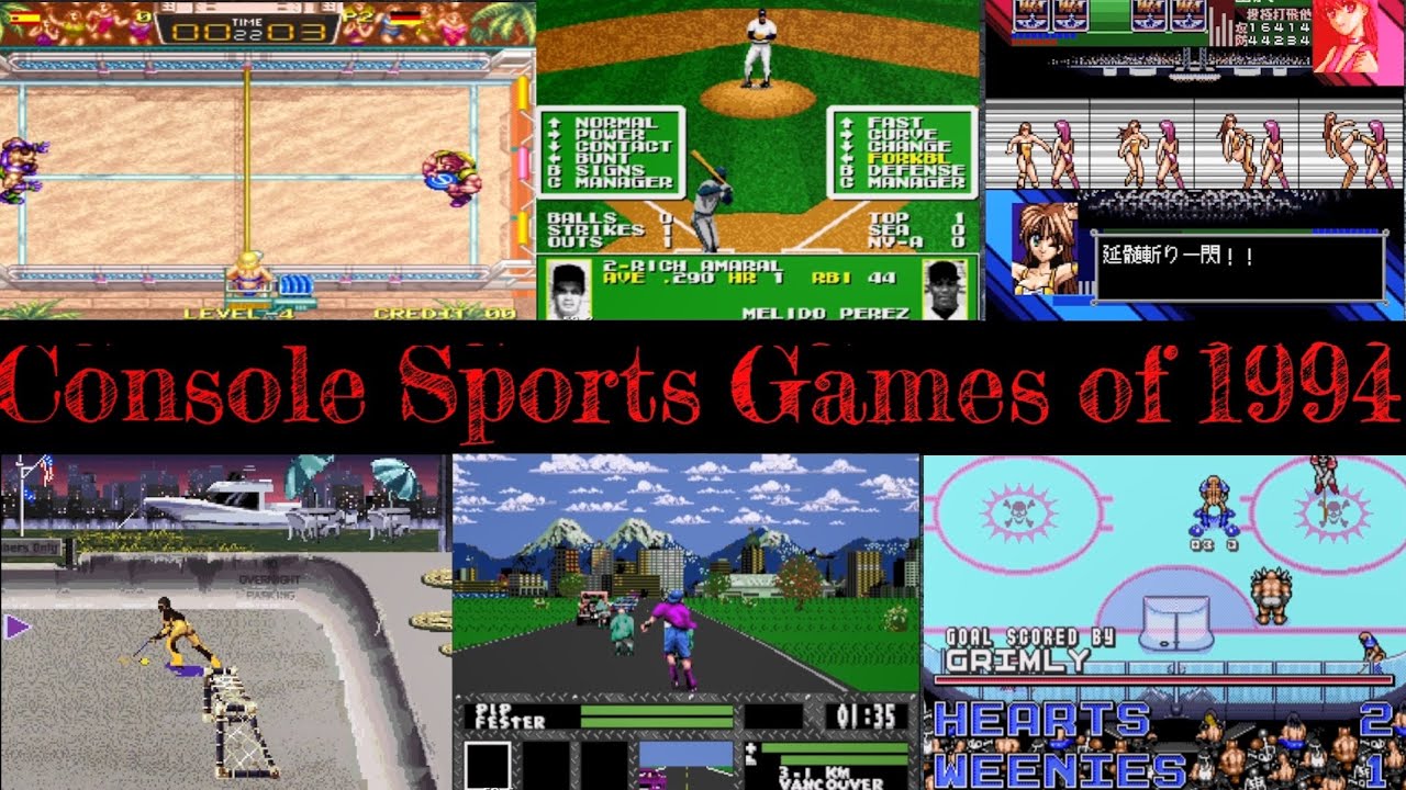 Console Sports Games of 1994 - Compilation Part 20 - YouTube