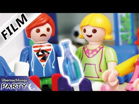 Playmobil Film Deutsch - FLASCHENDREHEN BEI ÜBERNACHTUNGSPARTY! PEINLICHE AUFGABEN - Familie Vogel
