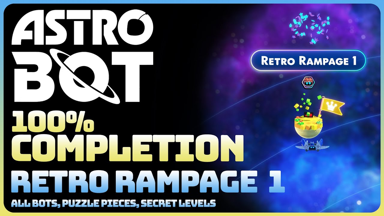 Astro Bot - Retro Rampage 1 (All Collectible Locations: Bots) - YouTube