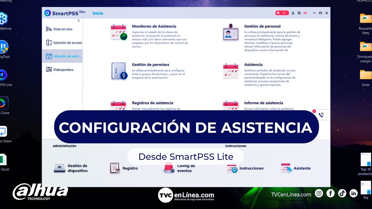 Configuración de asistencia desde SmartPSS Lite - YouTube