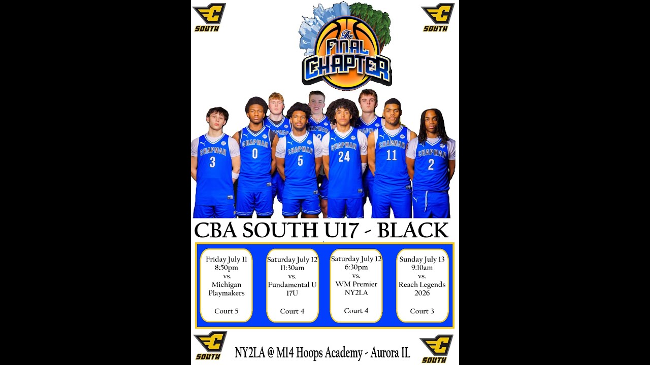 CBA South 17u Black v WM Premier NY2LA The Final Chapter 2025 - YouTube