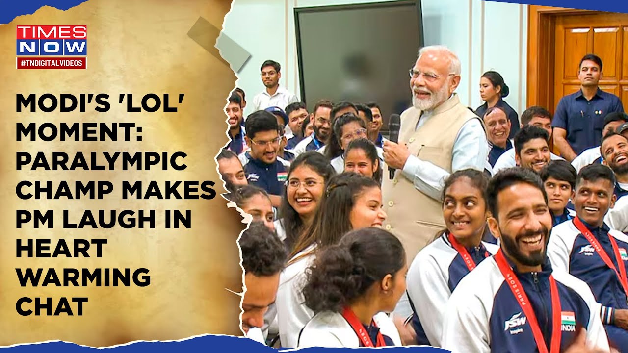 Modi Bursts Out Laughing In Chat With Paralympic Champ, Coach: Catch ...