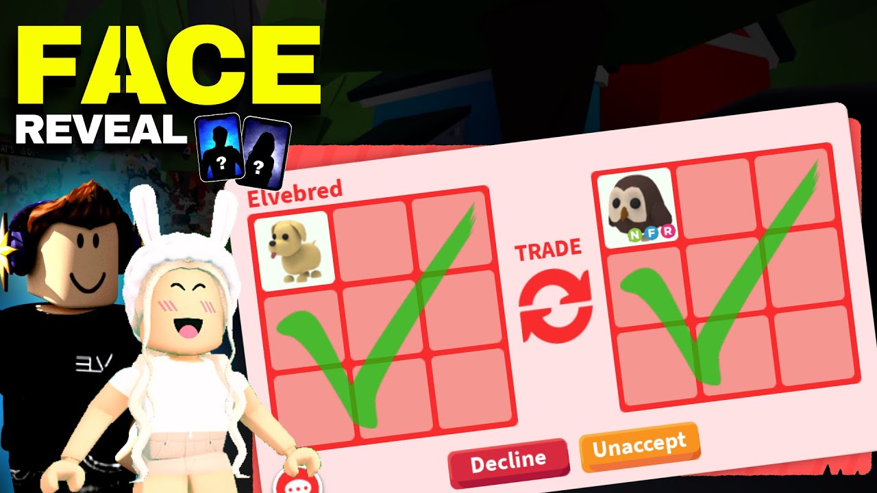 Face Reveal If I Lose Trading Race! Roblox Adopt Me - YouTube