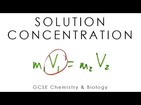 Solution Concentration - Biology & Chemistry (GCSE) (old version) - YouTube