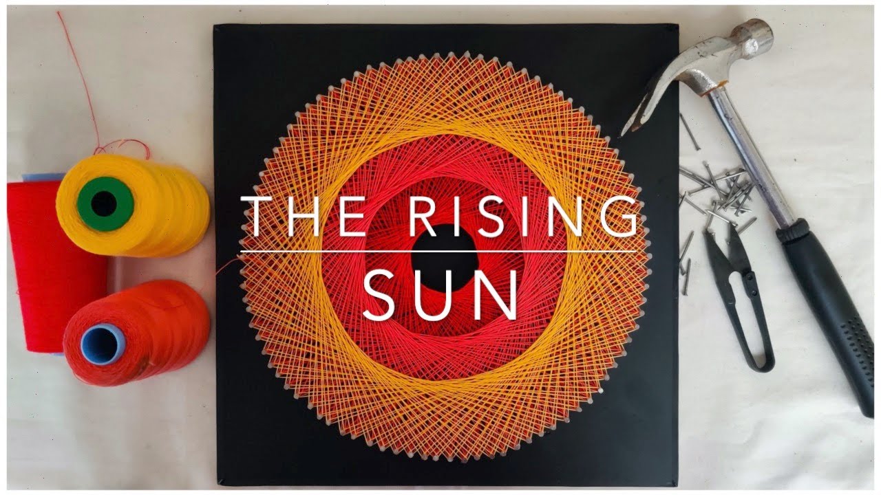 The Rising Sun | DIY | Nail and String Art #4 - YouTube