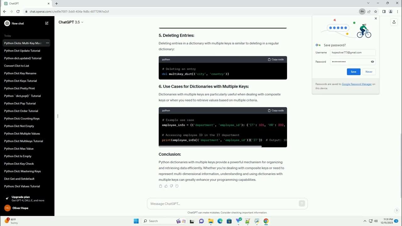 python dict with multiple keys - YouTube