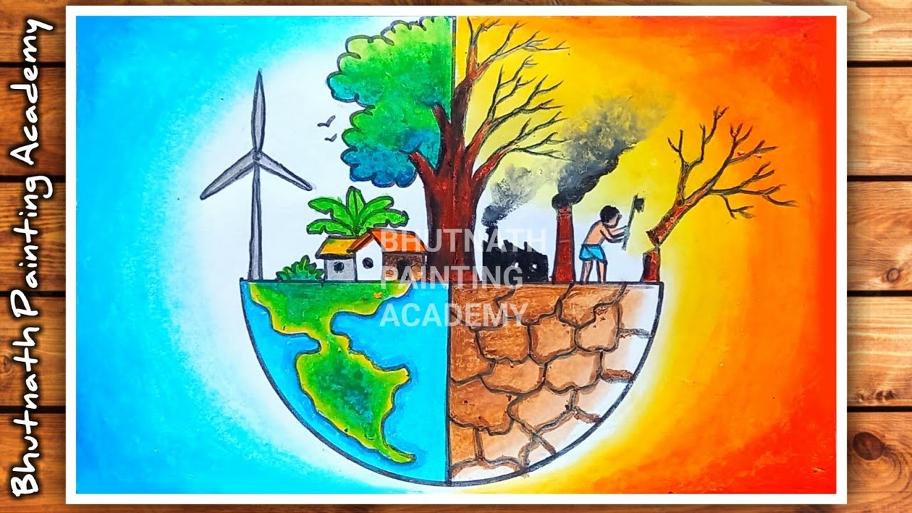 world environment day drawing hard||we are pro planet drawing ...