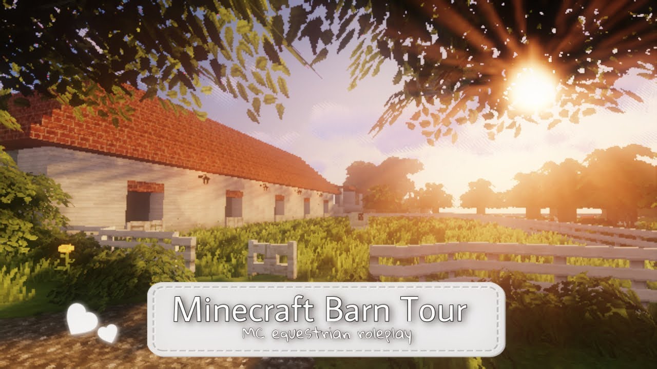 Upgraded Minecraft Barn Tour | Minecraft Equestrian Roleplay - YouTube