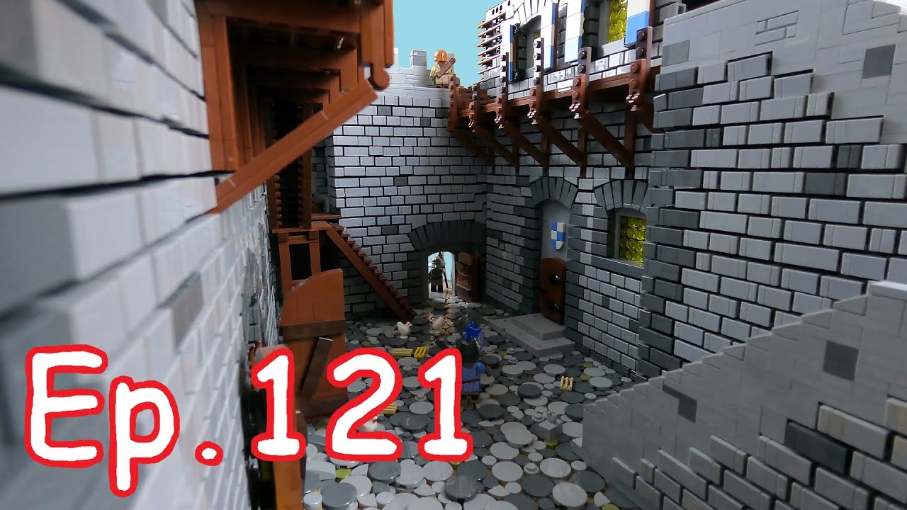 Außenmauerwerk Hofseite - How I build a Lego castle from scratch ...