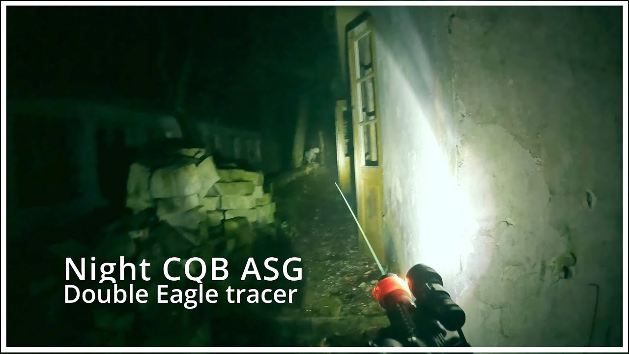 Airsoft Night CQB DSG Double Eagle GoPro10 Tracer Convoy c8+ - YouTube