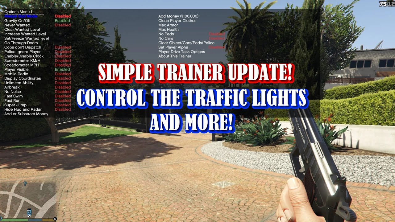 Simple Trainer 15.4 Update! | Control The Traffic Lights | GTA Mods ...
