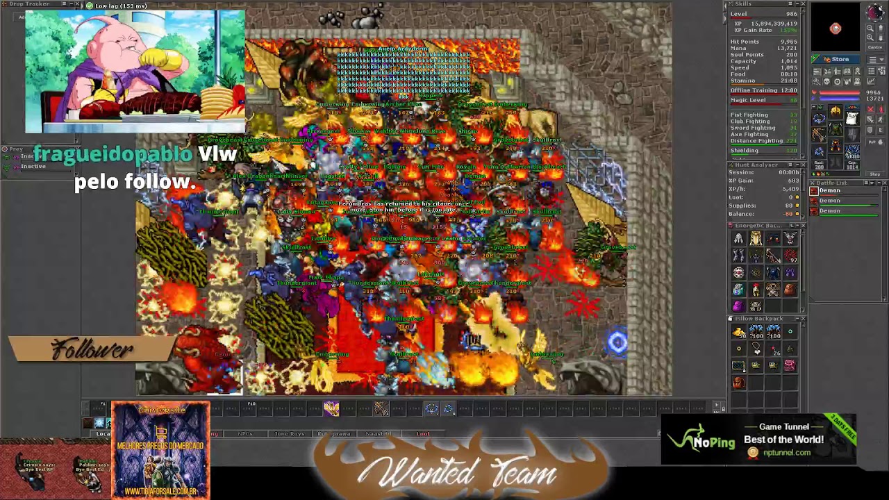 [TIBIA] TOP ML PERDENDO FERUMBRAS HAT PRA ED 621. (Respeita a WANTED ...
