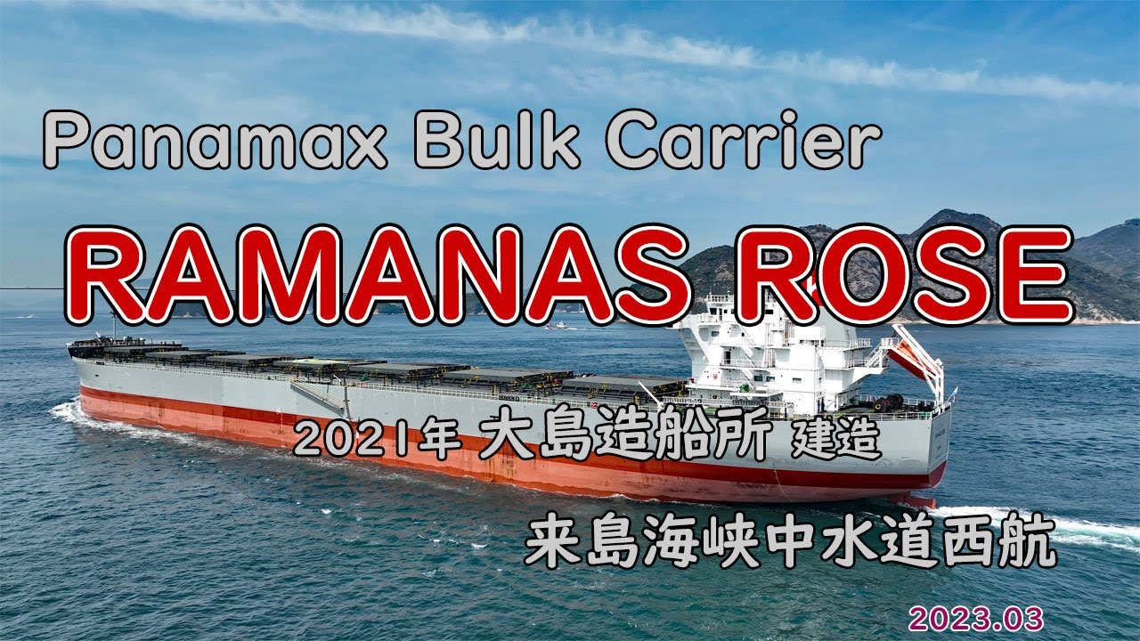 巨大ばら積み貨物船市場シェア26% 大島造船所建造「 RAMANAS ROSE 」Panamax Bulk Carrier - YouTube