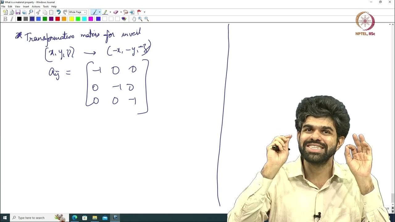 Lec 06 Property tensor (contd.) - YouTube