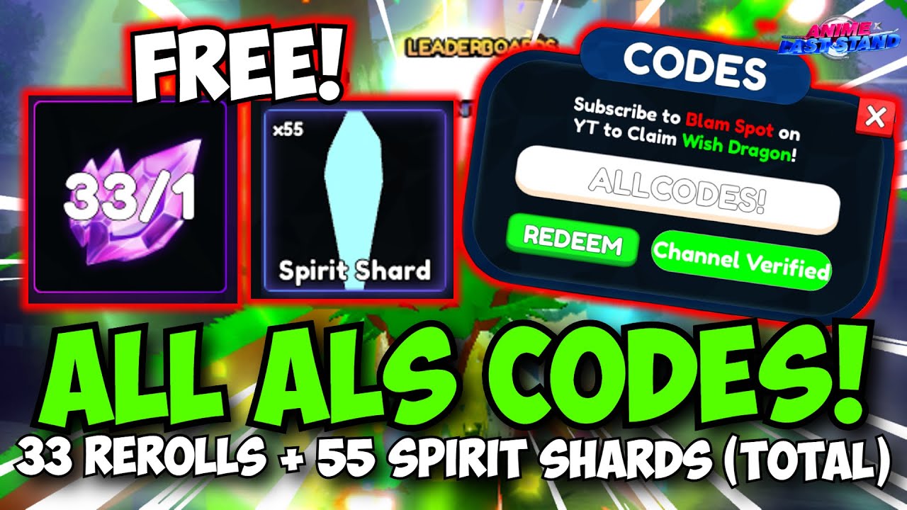 [FREE 33 REROLLS & 55 Spirit Shards!] All New & Working Codes in Anime ...