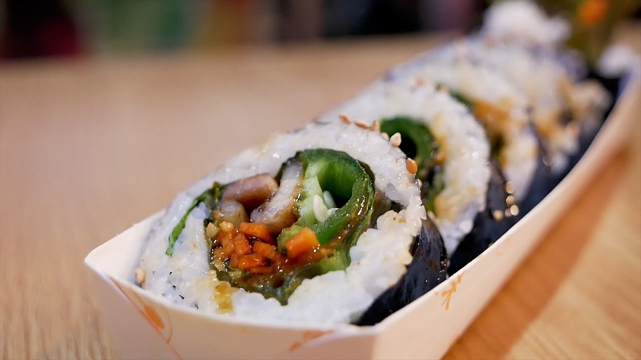 Pork Belly Gimbap - Korean Street Food - YouTube