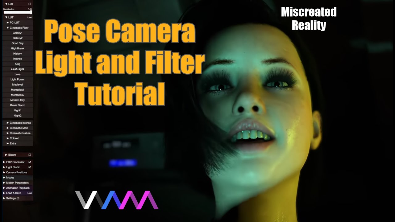 Pose Camera Light and Filter Showcase in #VAM - YouTube