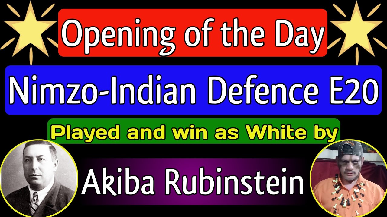 Nimzo-Indian Defence E20 || Akiba Rubinstein, 1920 #chess - YouTube