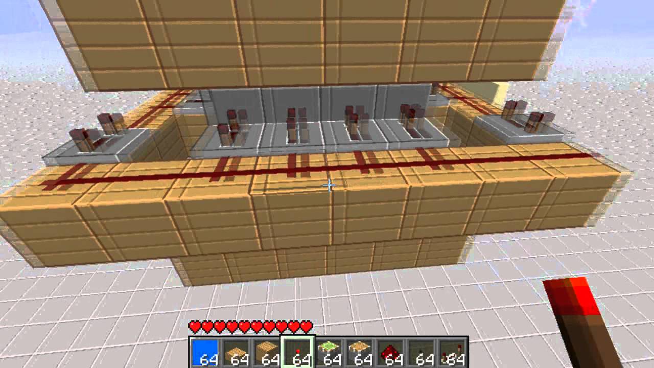 Minecraft - Piston pool with ripple effect - YouTube