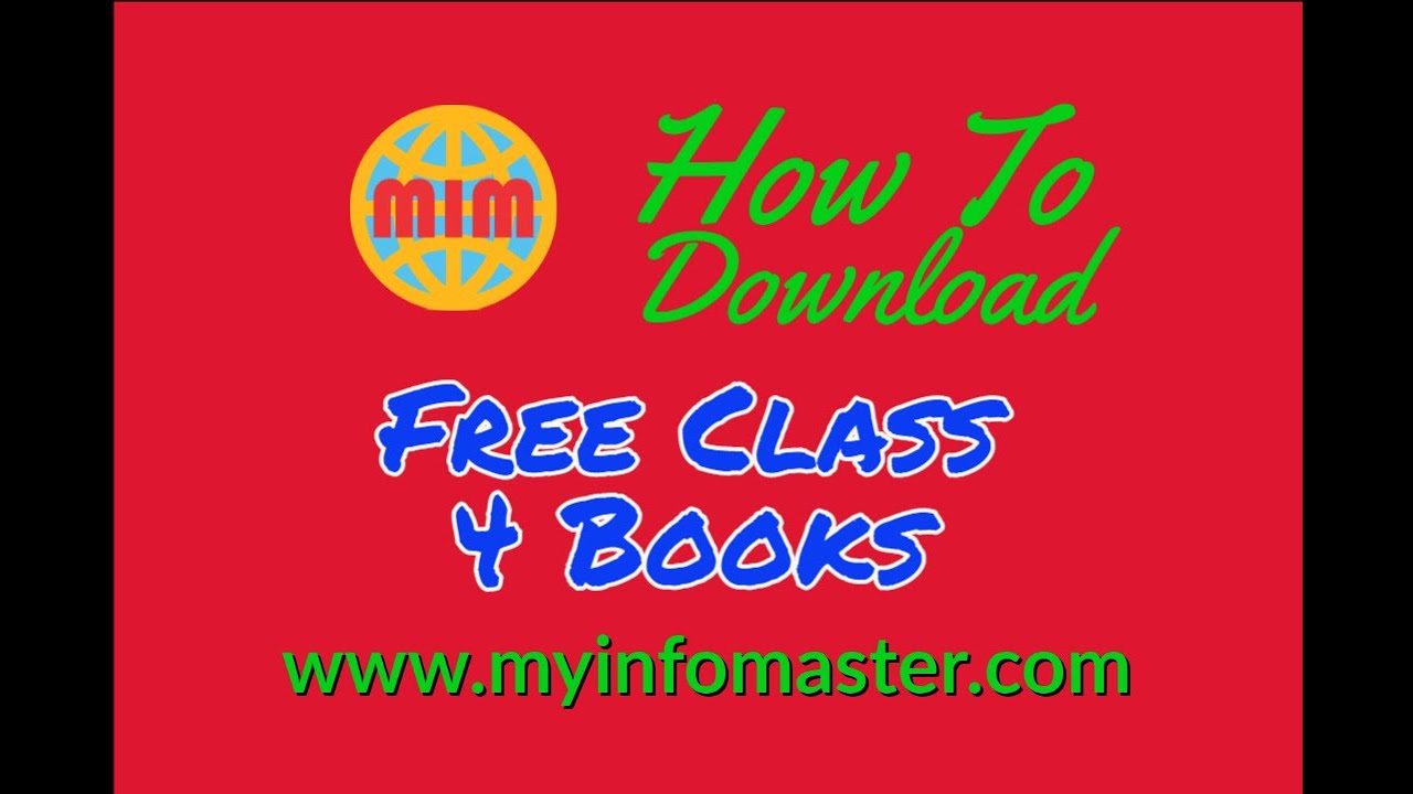 How to download Class 4 Books - Textbooks books - My Info Master - YouTube