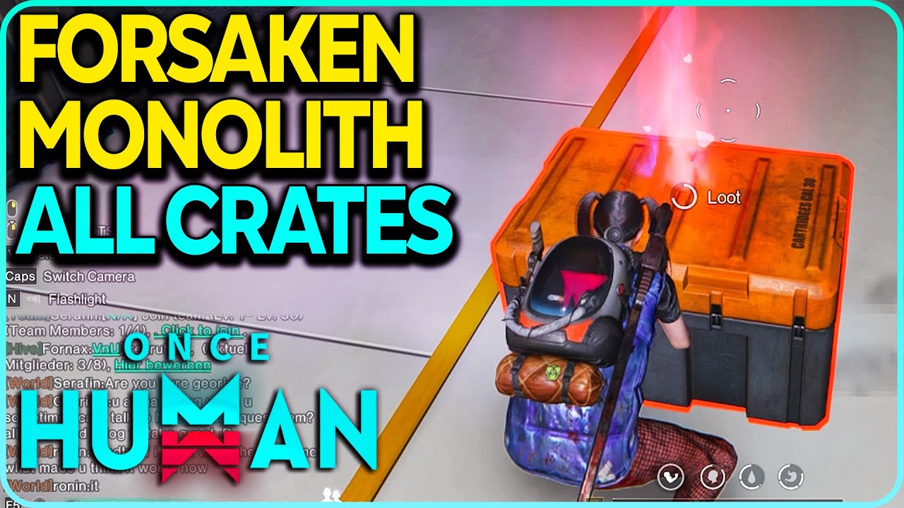Forgotten Monolith All Crates Locations Once Human - YouTube