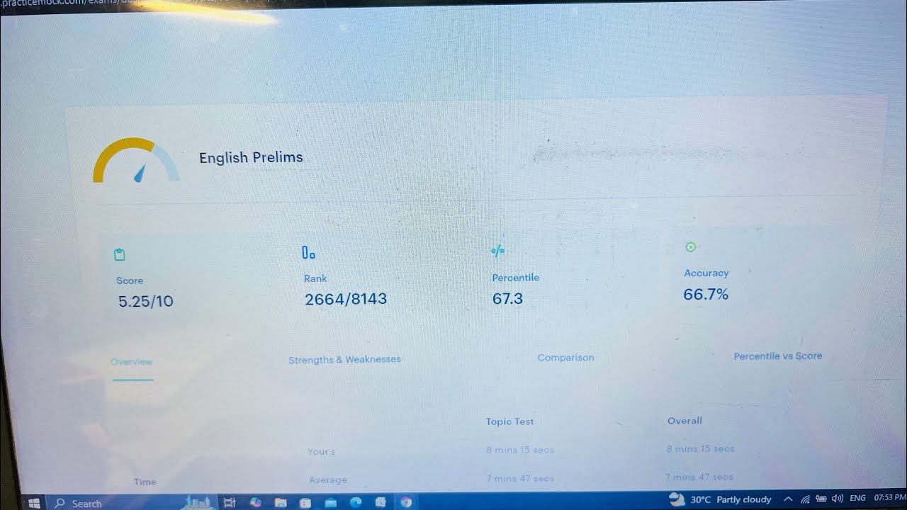 English Mini Mock Vocabulary 84 diya….My 1st mini mock after 2 years ...