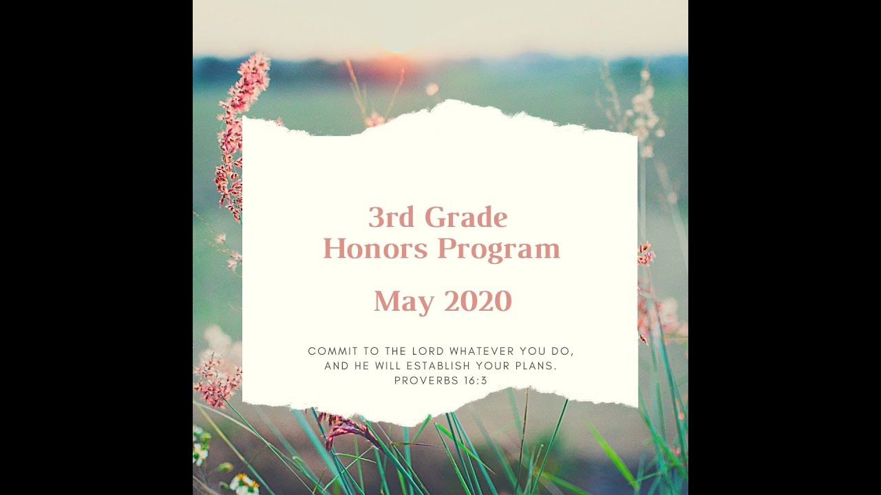 3rd Grade Honors Ceremony - YouTube