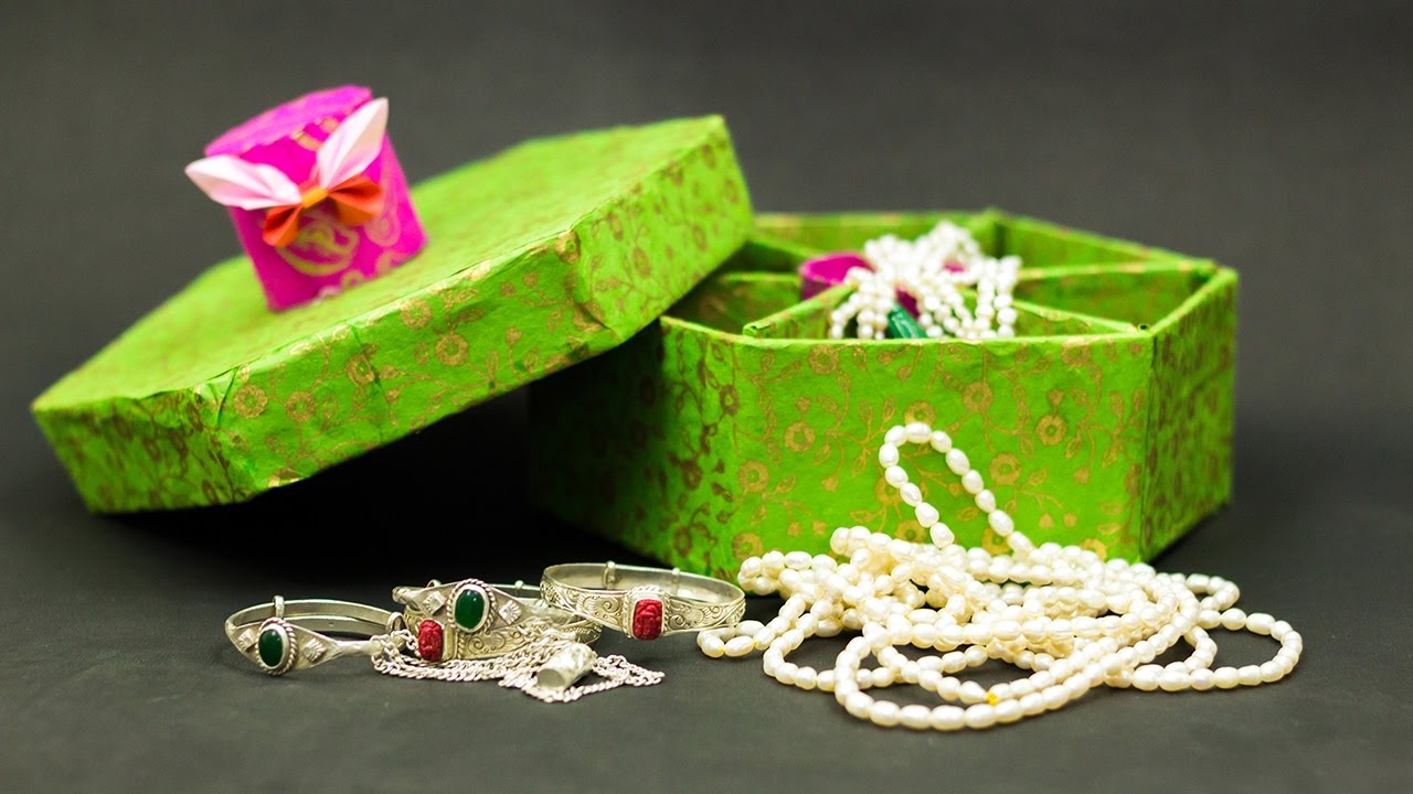 Diy Jewellery Box with Cardboard - YouTube