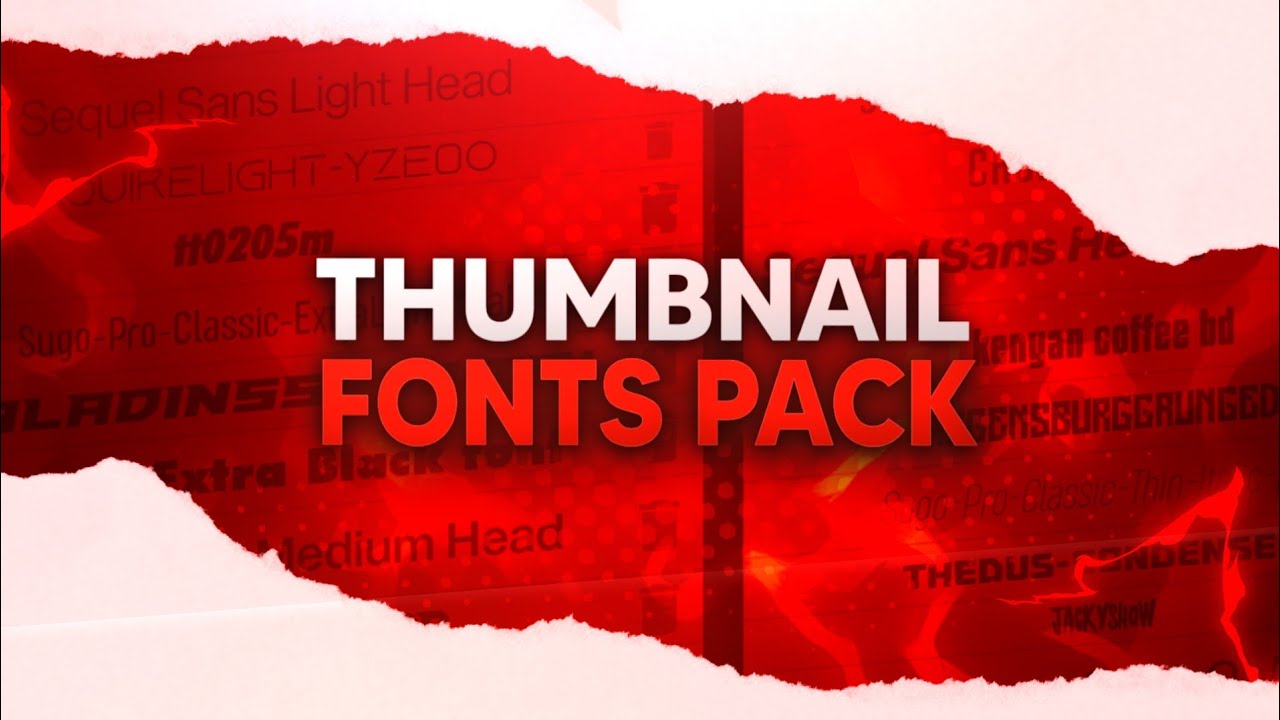 Top 5 Best Fonts For Thumbnails - YouTube