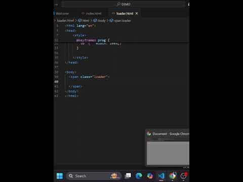 Left to Right Loading Bar Effect | Progress Bar Loader Animation | HTML & CSS | Smooth Loading ...
