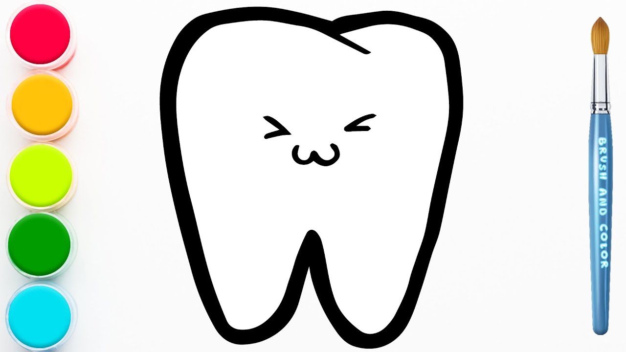 How to Draw a Beautiful Teeth | Step by Step - YouTube