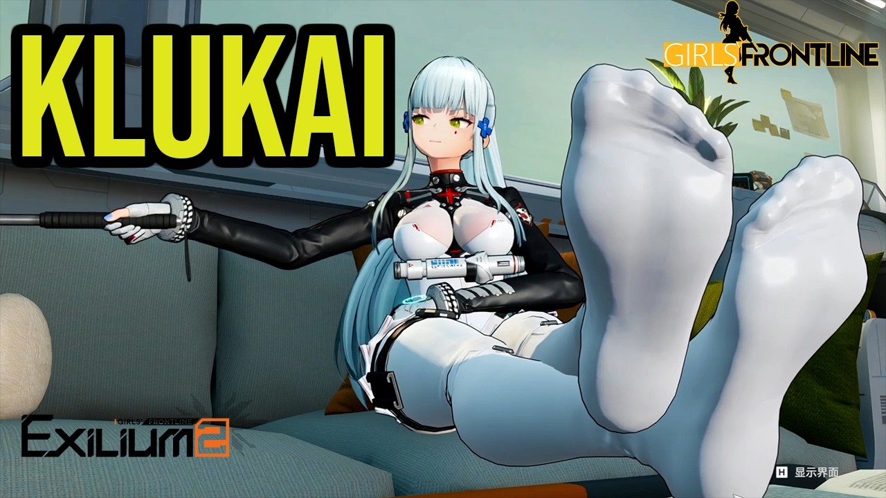 [Girls' Frontline 2] Klukai Outfit Showcase & Dorm Animations - YouTube