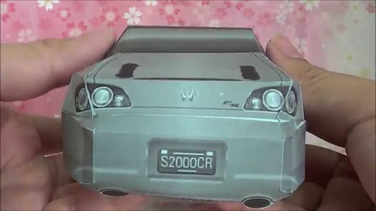 Papercraft Honda S2000 CR Finish - YouTube