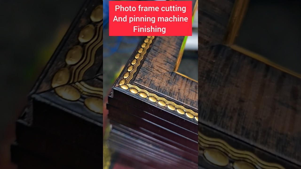 photo frame molding cutting and pinning machine finishing #photoframe # ...