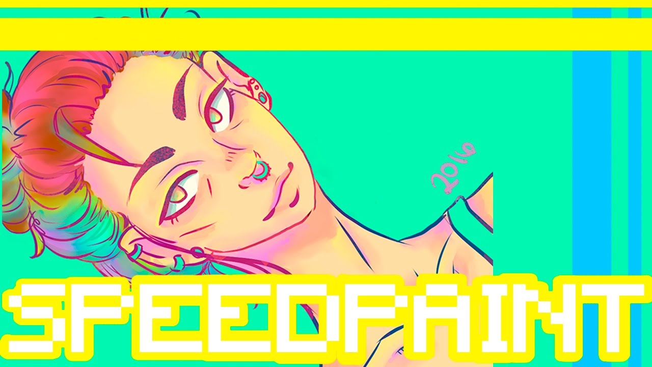 [SPEEDPAINT] Rainbow Portrait thingy~ - YouTube