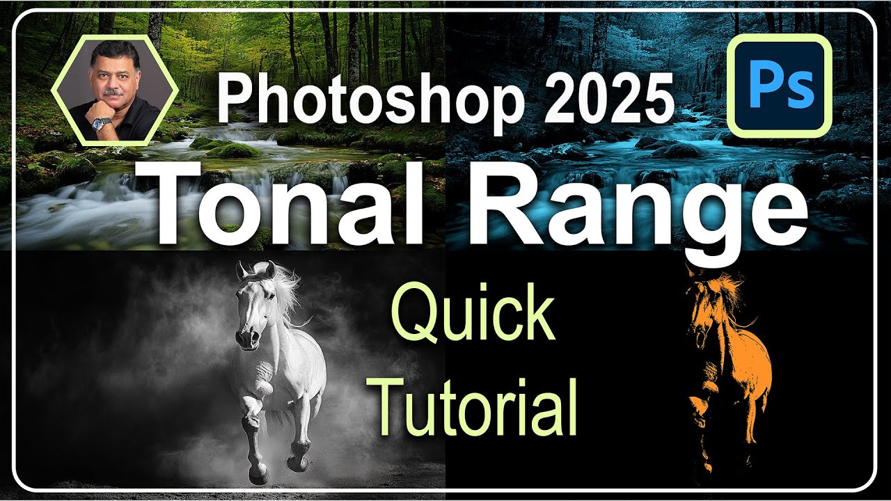 Adobe Photoshop 2025 - Tonal Range Quick Professional Tutorial - YouTube