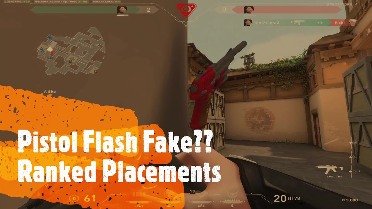 Pistol Flash Fake in Valorant?? - Valorant Beta Ranked Placements - YouTube