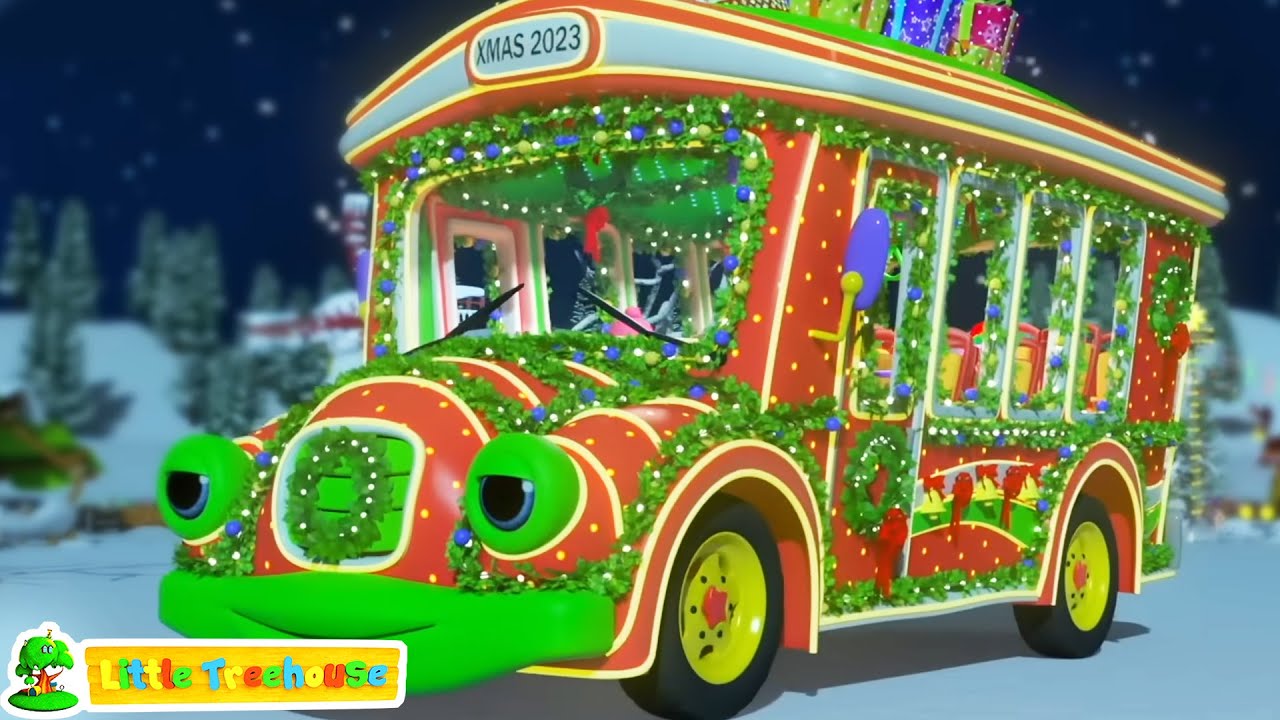 Little Treehouse Рождественские колеса в автобусе + мультфильм для ...