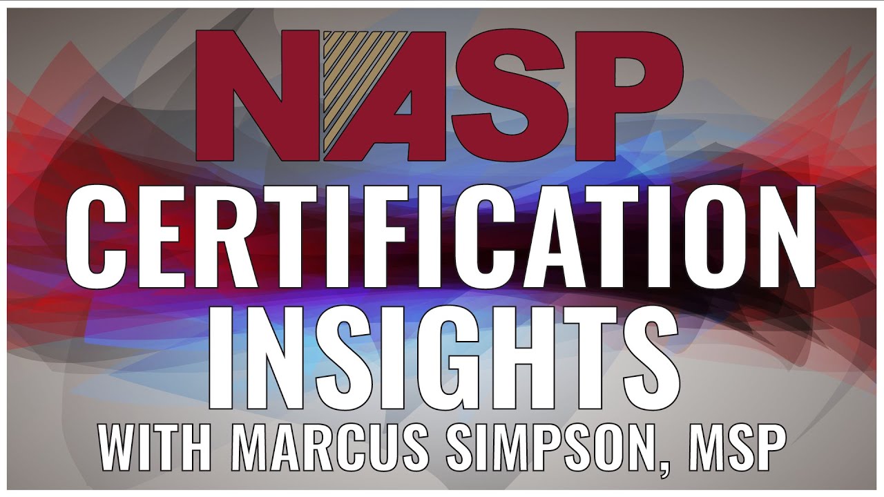 NASP Certification Insights with Marcus Simpson - YouTube