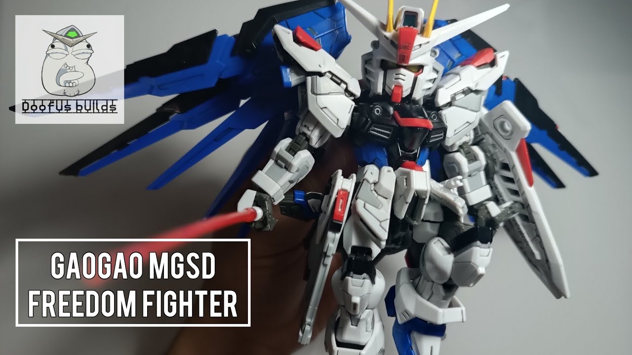 Doofus builds... Gaogao MGSD Freedom Fighter - YouTube