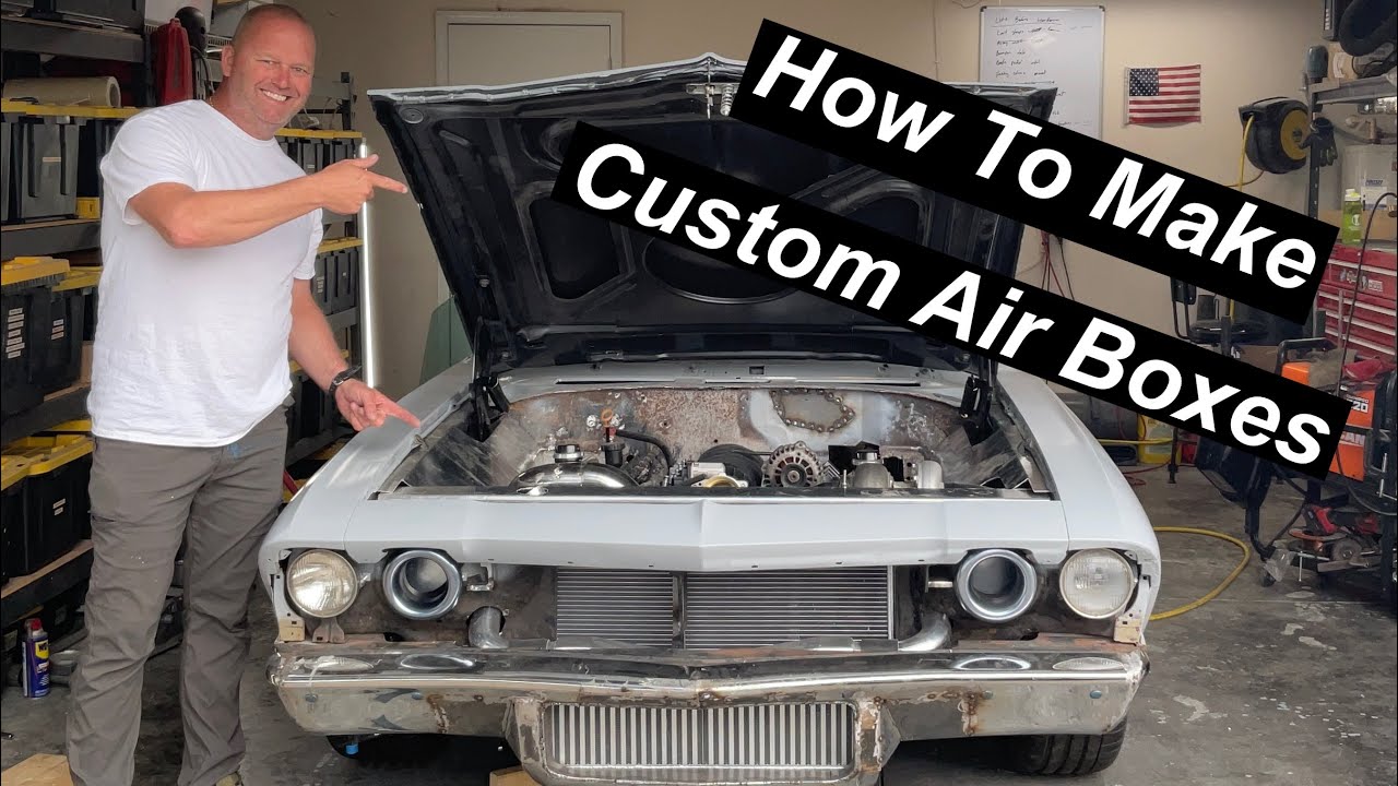 How to make custom air filter boxes for my twin turbo inlet diy - YouTube