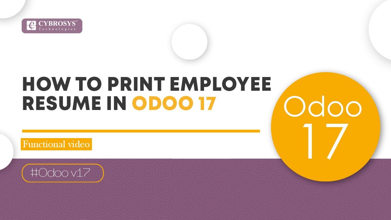 How to Print Employee Resume in Odoo 17 | Odoo 17 Features - YouTube