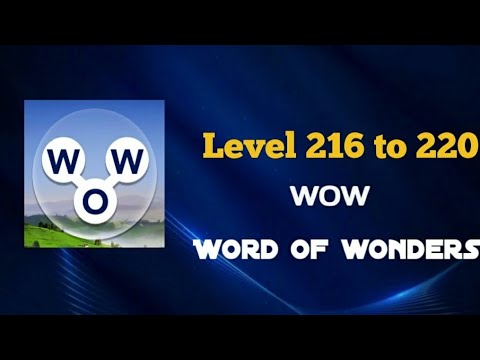 Word of wonders Level 216 to 220 || Ds gaming club - YouTube