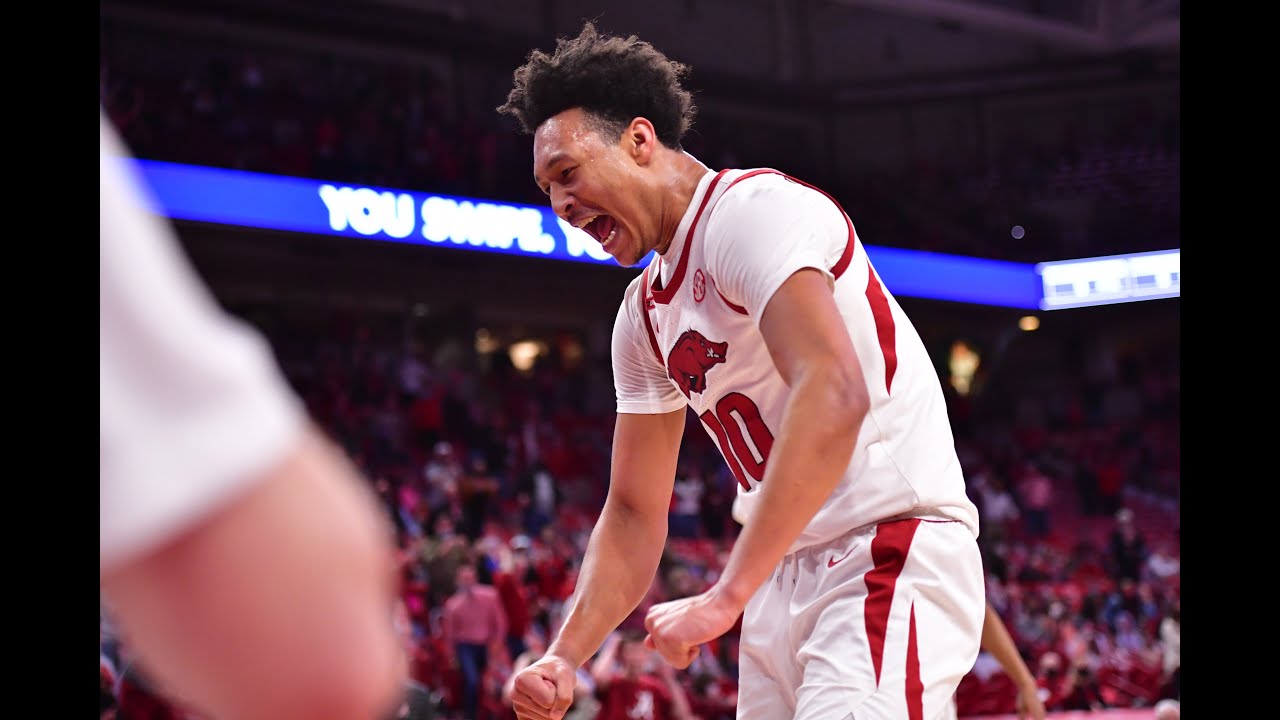 Jaylin Williams recaps Arkansas' 81-66 win over No. 6 Alabama - YouTube